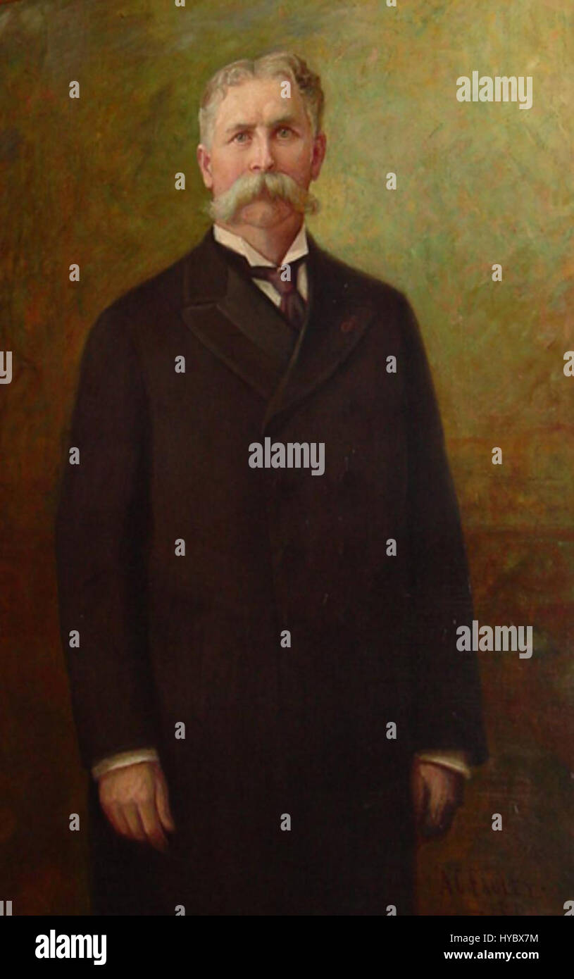 Asa S. Bushnell, an American politician, is depicted in a historical ...