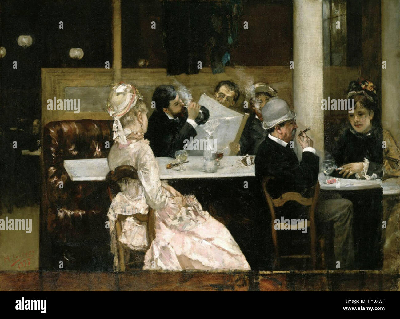 Cafe in 19th century paris hi-res stock photography and images - Alamy