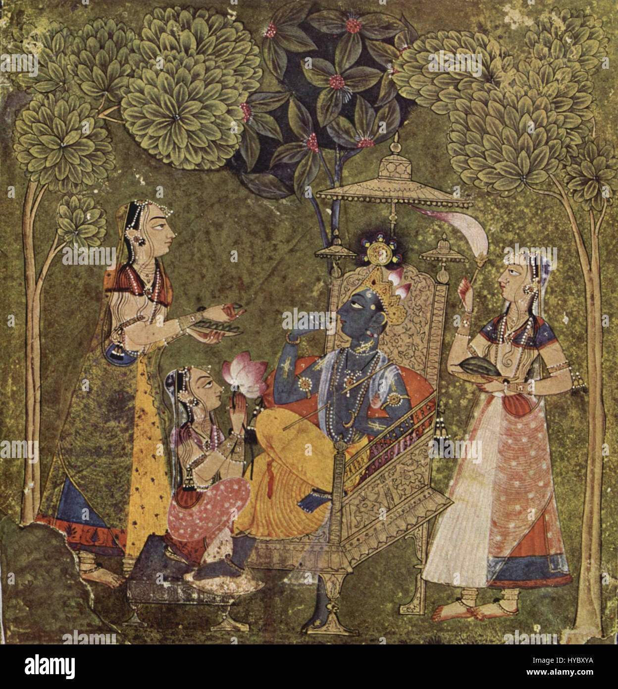 The painting attributed to an Indian artist from around 1710 showcases ...