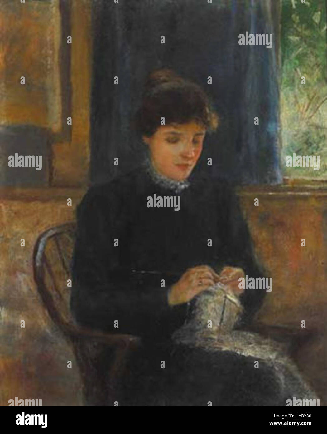 *Lily Yeats at Bedford Park* by John Butler Yeats portrays his daughter ...