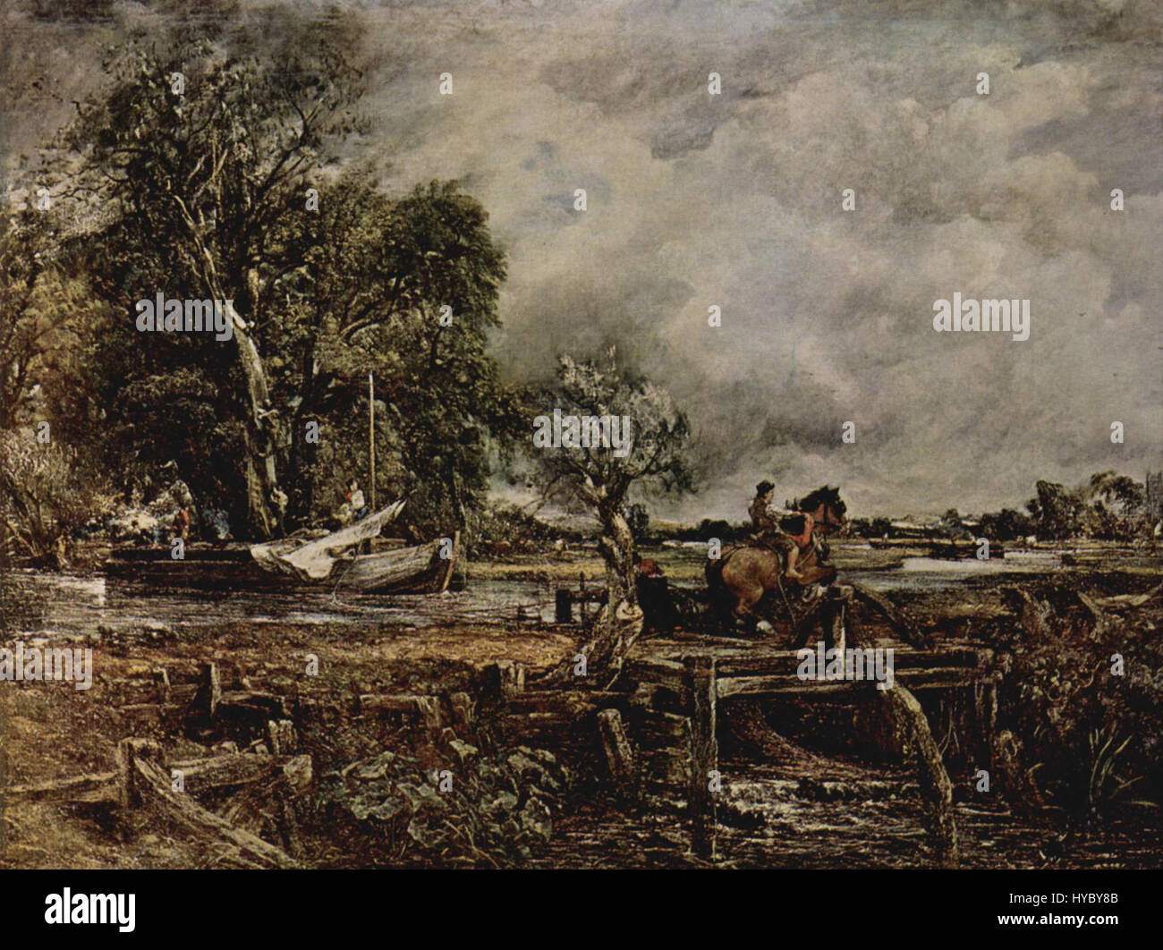 John Constable's painting, typically depicting English landscapes ...