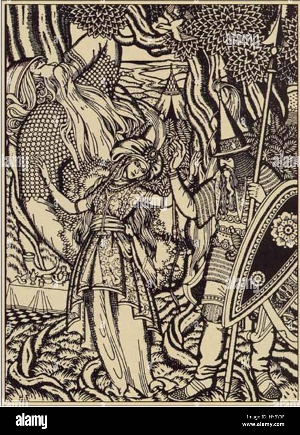 Folklore line drawing hi-res stock photography and images - Alamy
