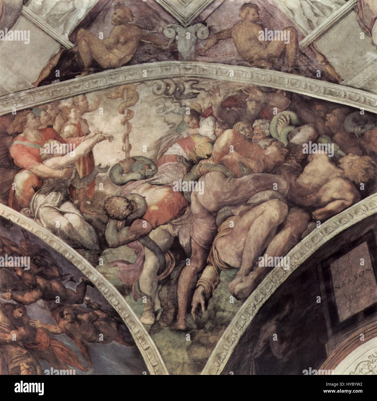 This image represents a work by Michelangelo Buonarroti, an Italian ...