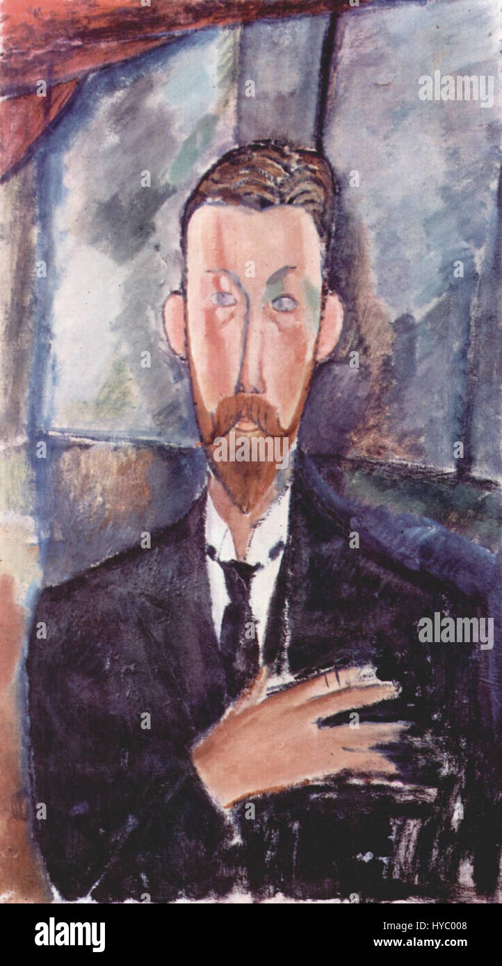 Amedeo Modigliani's painting, numbered 047, showcases his signature ...