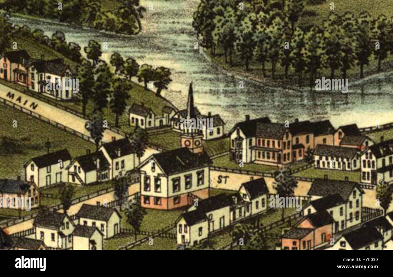 Panoramic View in 1888, Gorham, NH Stock Photo - Alamy