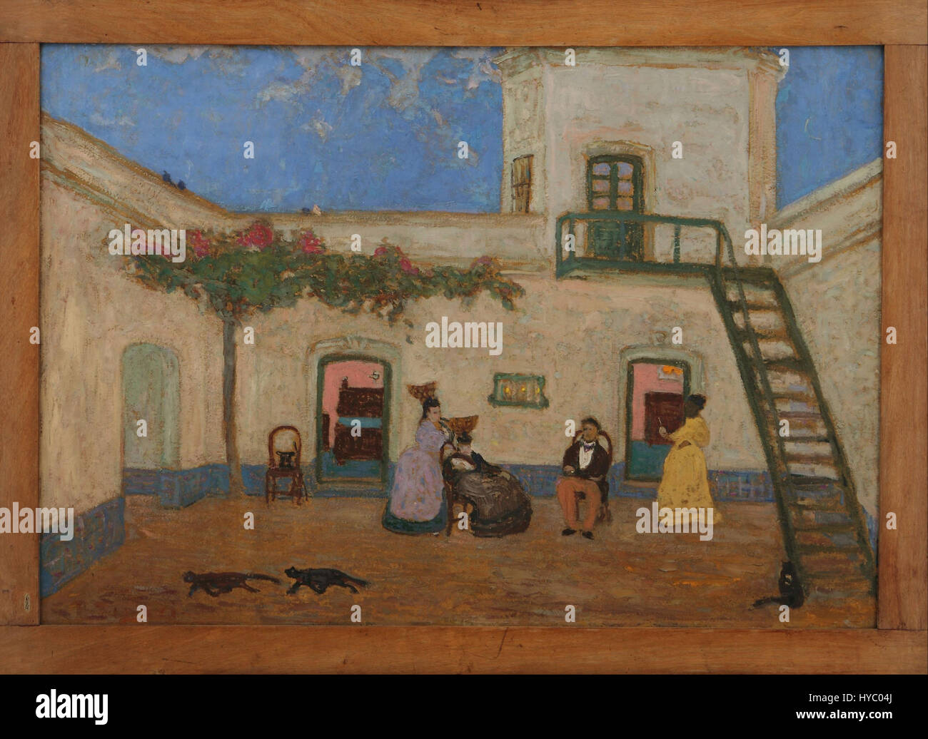 El Patio o Patio Unitario by Pedro Figari is a vibrant painting ...