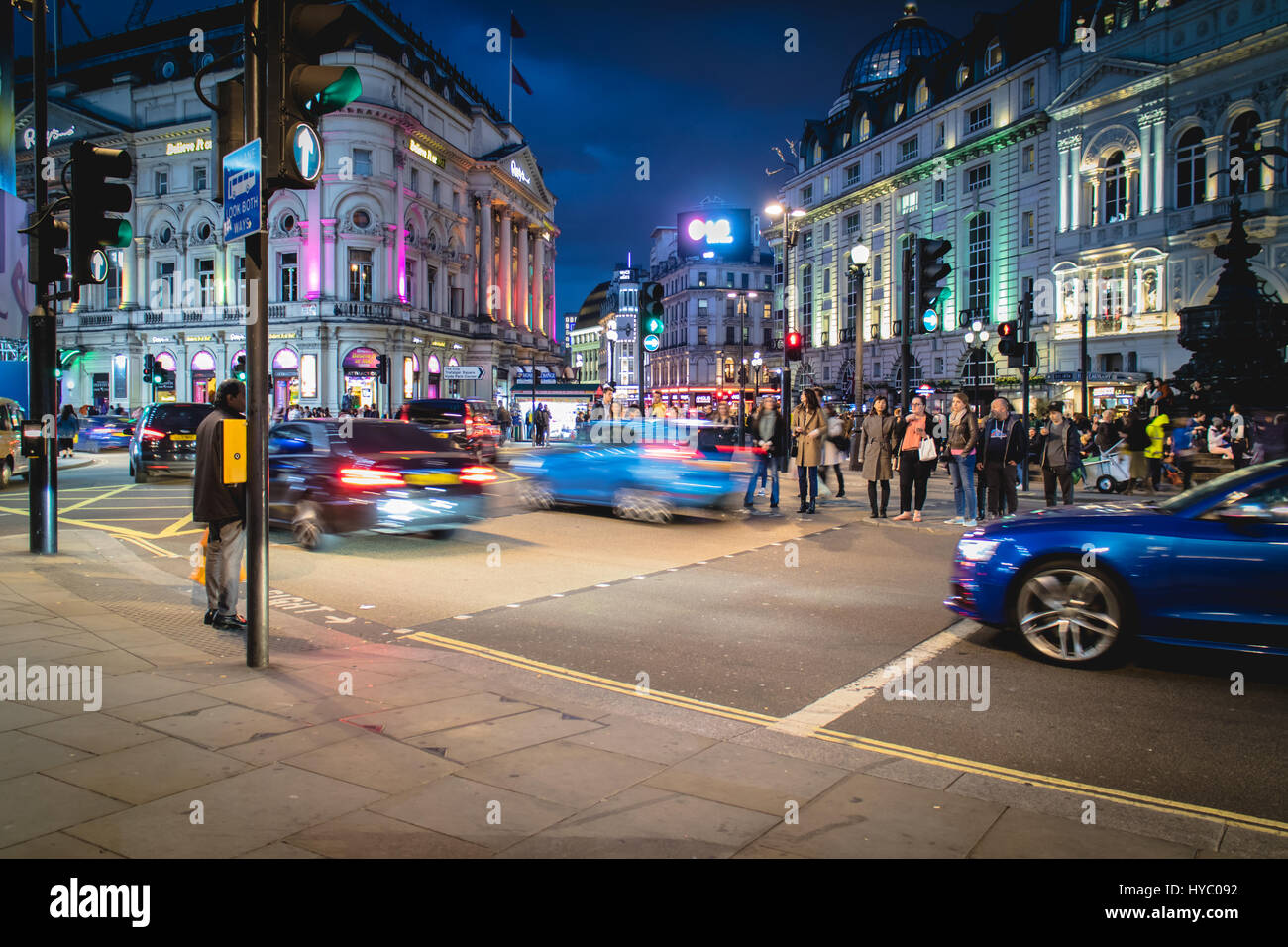 Piccadilly Circus at night, London Stock Photo - Alamy