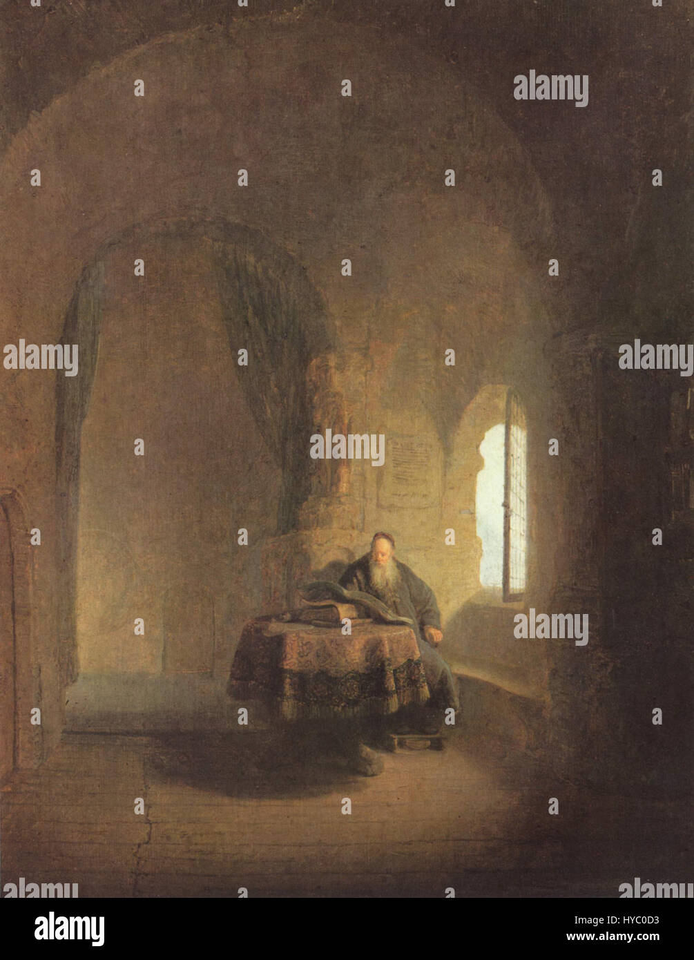 This is a work attributed to a follower of Rembrandt, depicting the ...