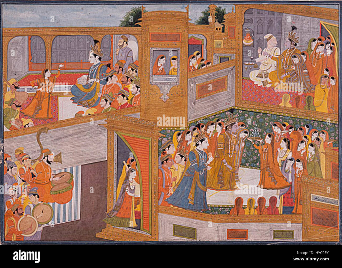'Rukmini weds Krishna' is a depiction of the wedding of Rukmini and ...