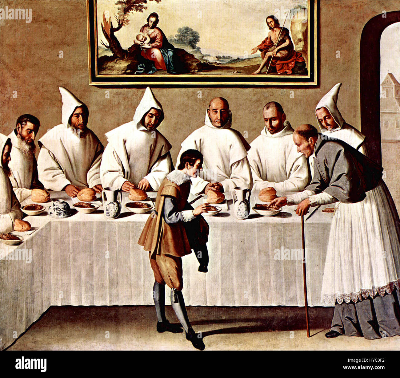 This painting titled 'San Hugo en el refectorio de los cartujos ...