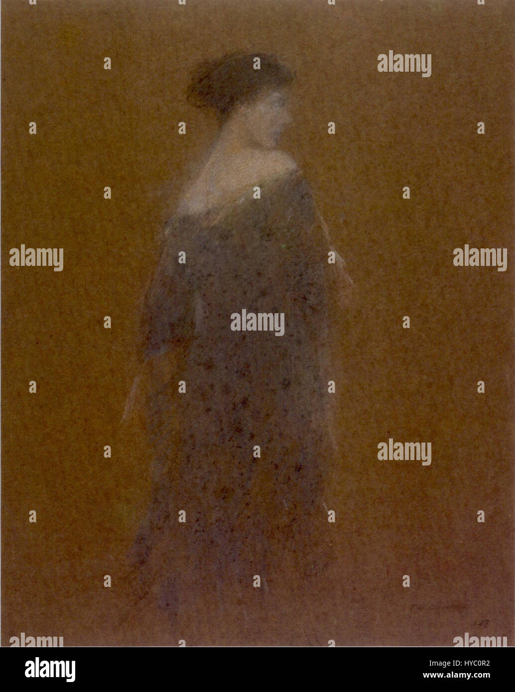 Thomas Wilmer Dewing's untitled pastel on paper reflects the artist's ...