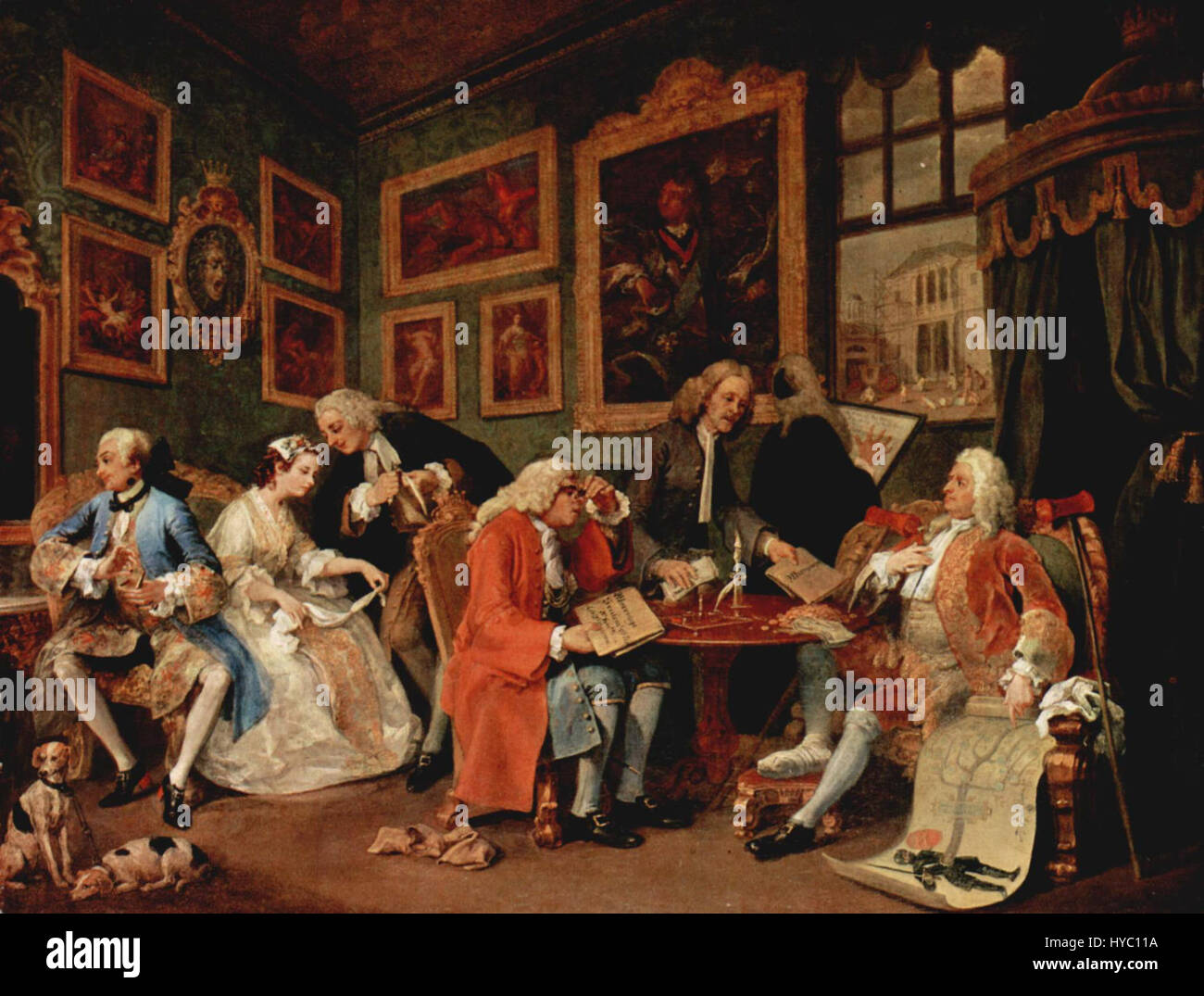 This engraving by William Hogarth exemplifies his satirical and ...