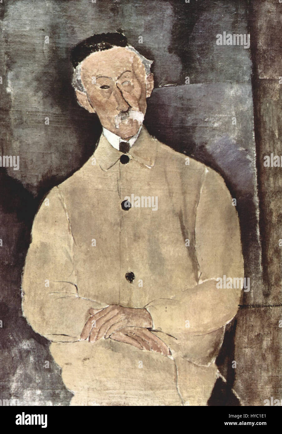 Amedeo Modigliani's 046 is a portrait reflecting his signature style of ...