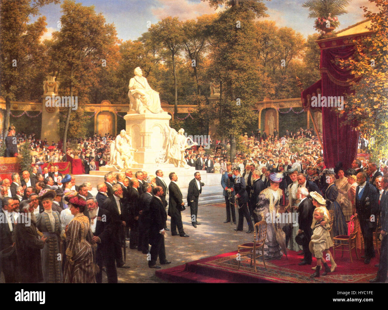 Anton Werner’s painting 'Enthüllung Wagner Denkmal' captures the ...