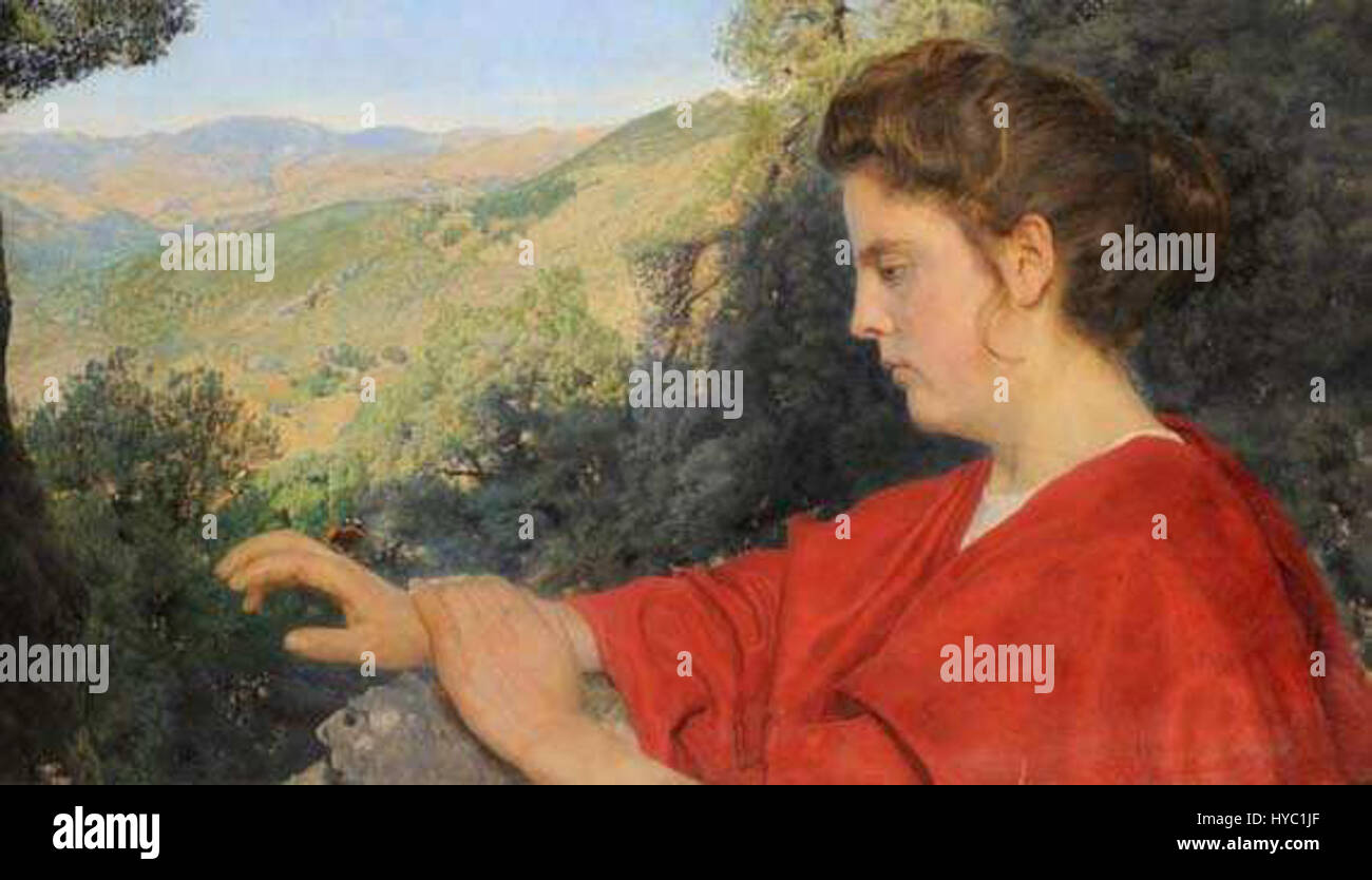 Arthur Coulin’s 'Din Italia (fata cu fluturele)' portrays a female ...