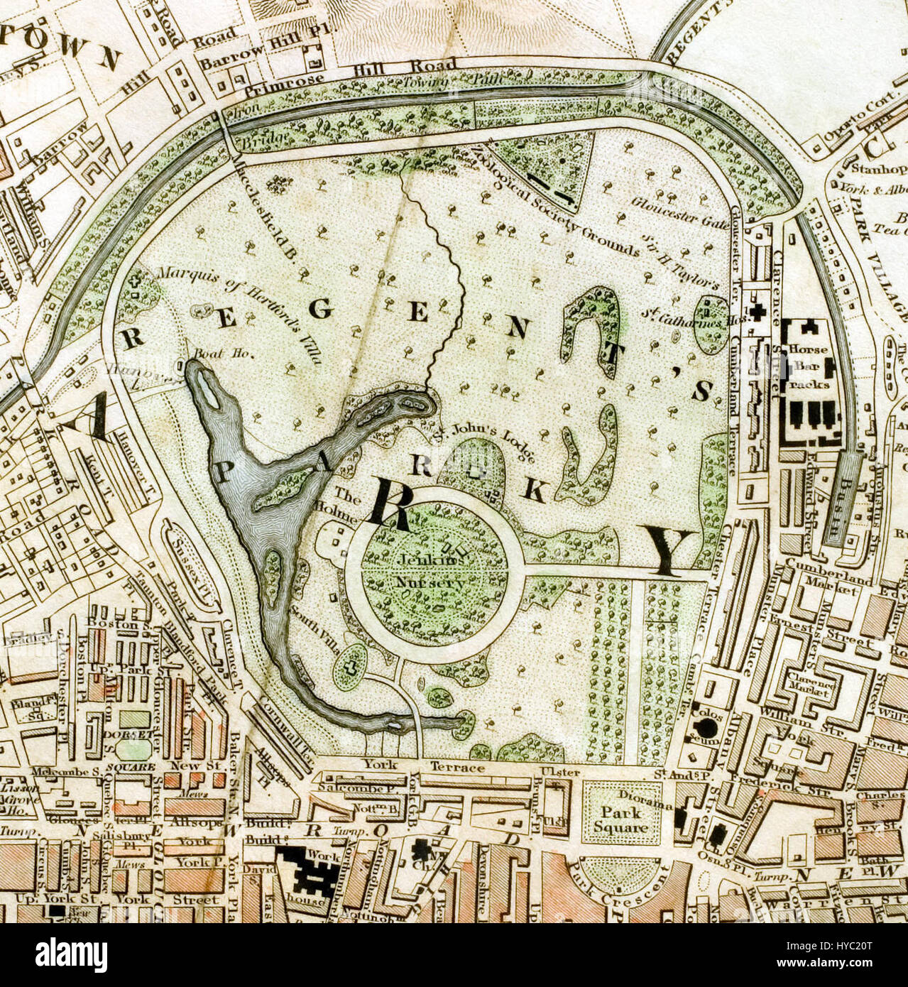 Regents park map hi-res stock photography and images - Alamy
