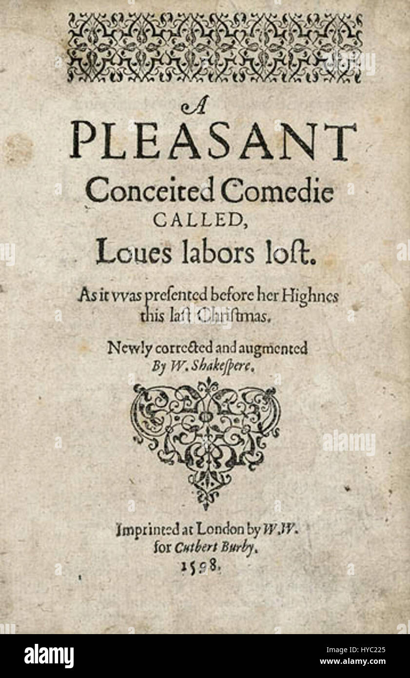 *Love's Labour's Lost* is a comedy by William Shakespeare. This work ...