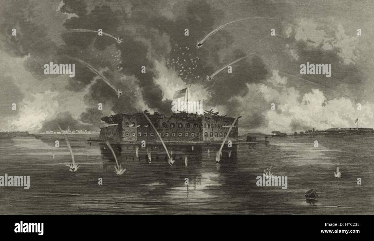 Bombardment of Fort Sumter, 1861 Stock Photo - Alamy