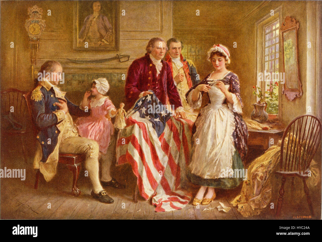 Betsy ross flag first hi-res stock photography and images - Alamy