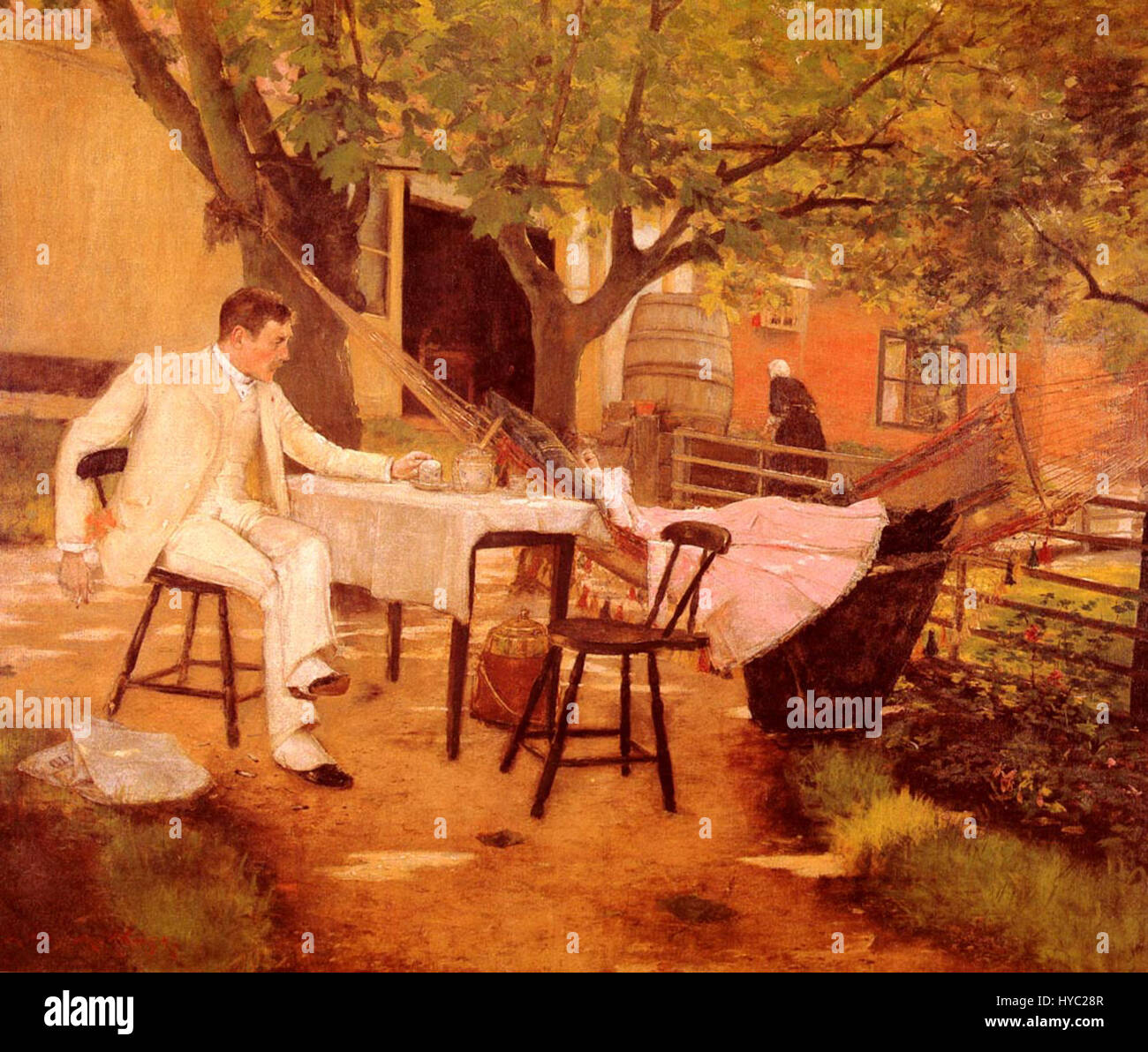 William Merritt Chase’s painting 'Sunlight and Shadow' from 1884 is an ...