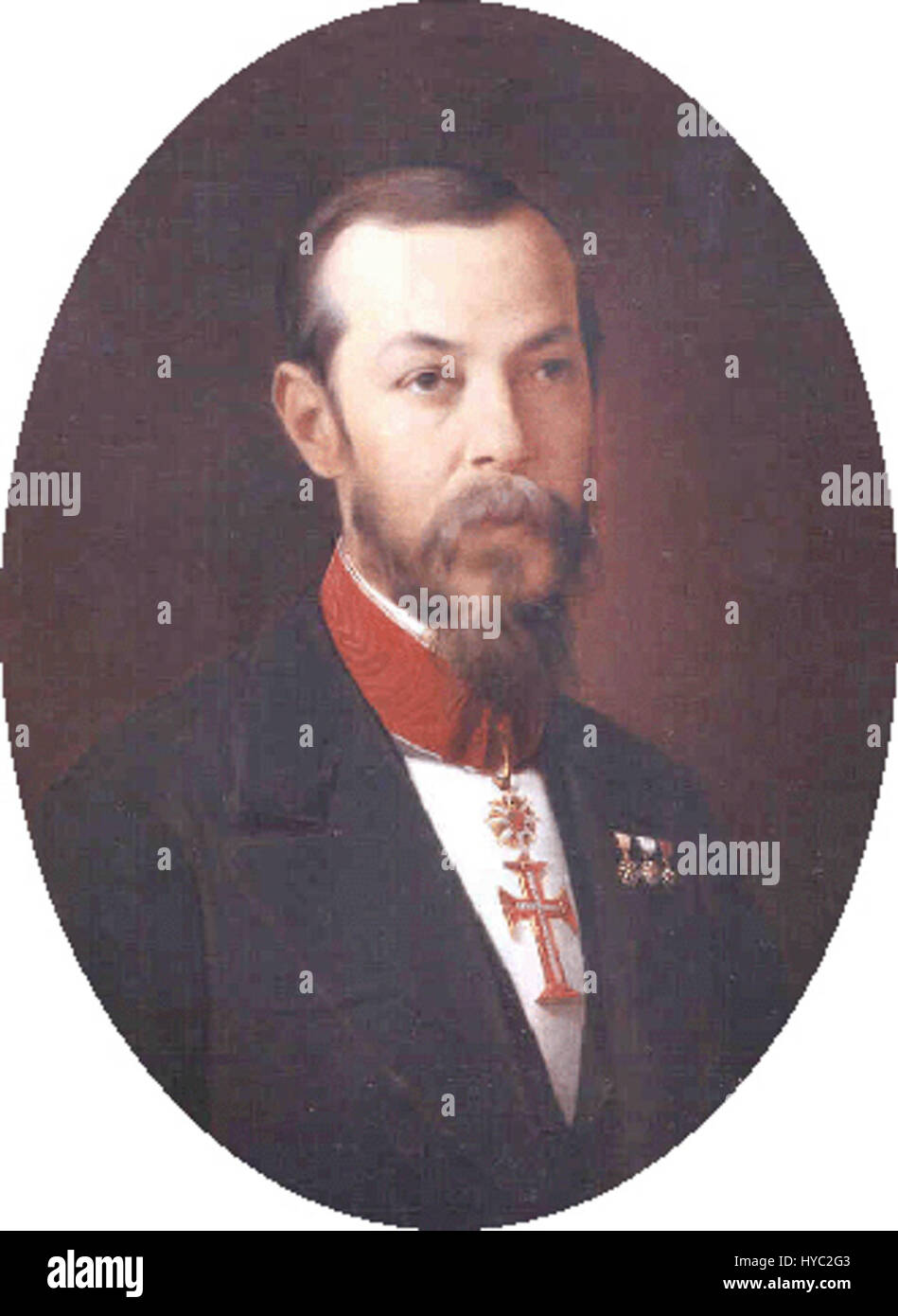 The portrait of Conde de Mesquita, a notable figure in the Brazilian ...