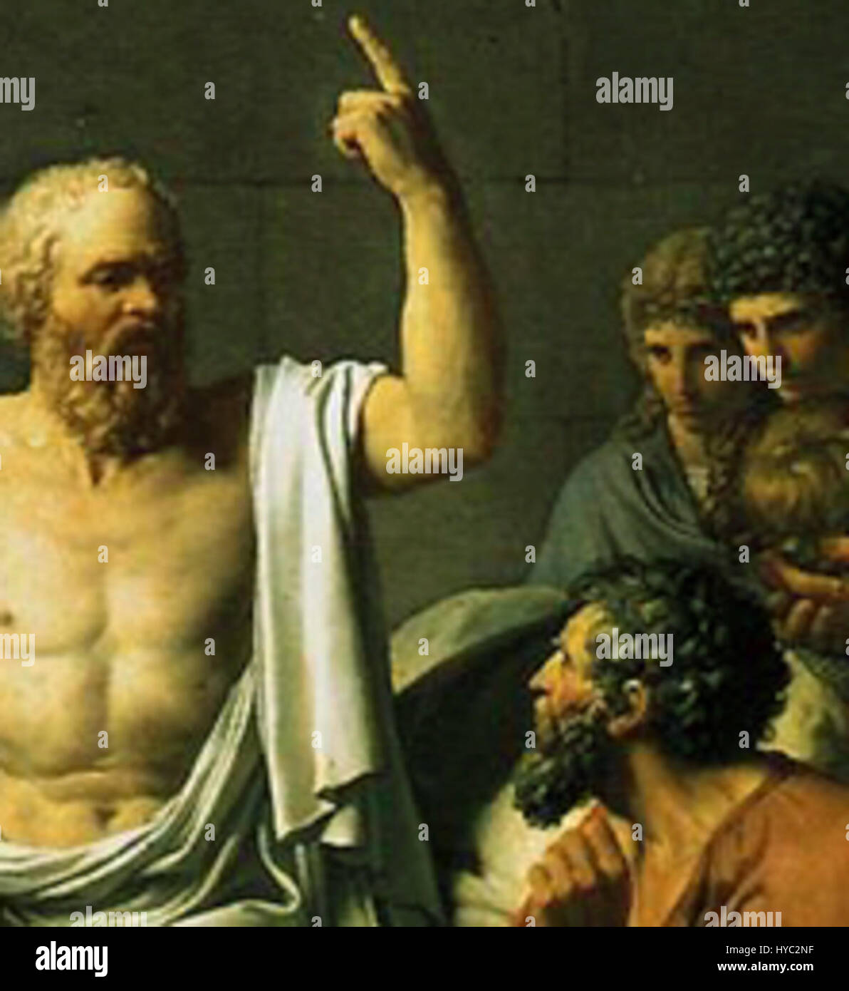 This detail from Jacques-Louis David’s 'The Death of Socrates' captures ...