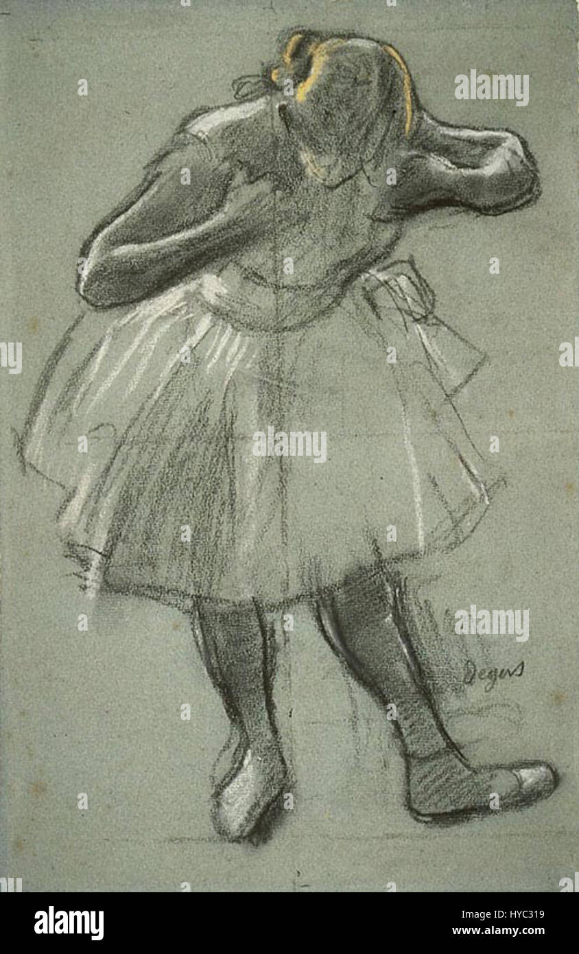 'Dancer Bending Forward' by Edgar Degas is an Impressionist painting ...