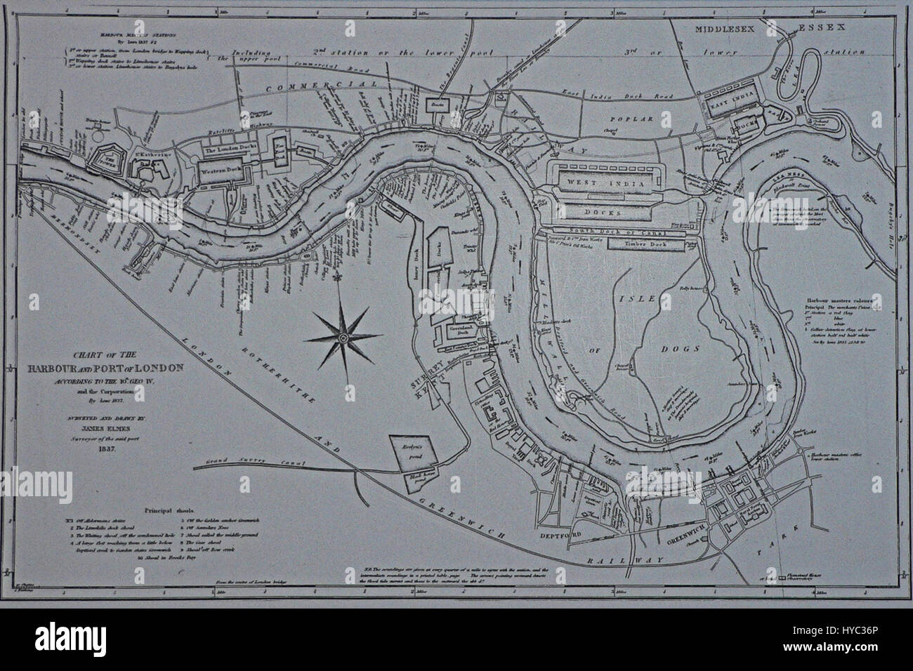 Port Of London 1837 Stock Photo - Alamy