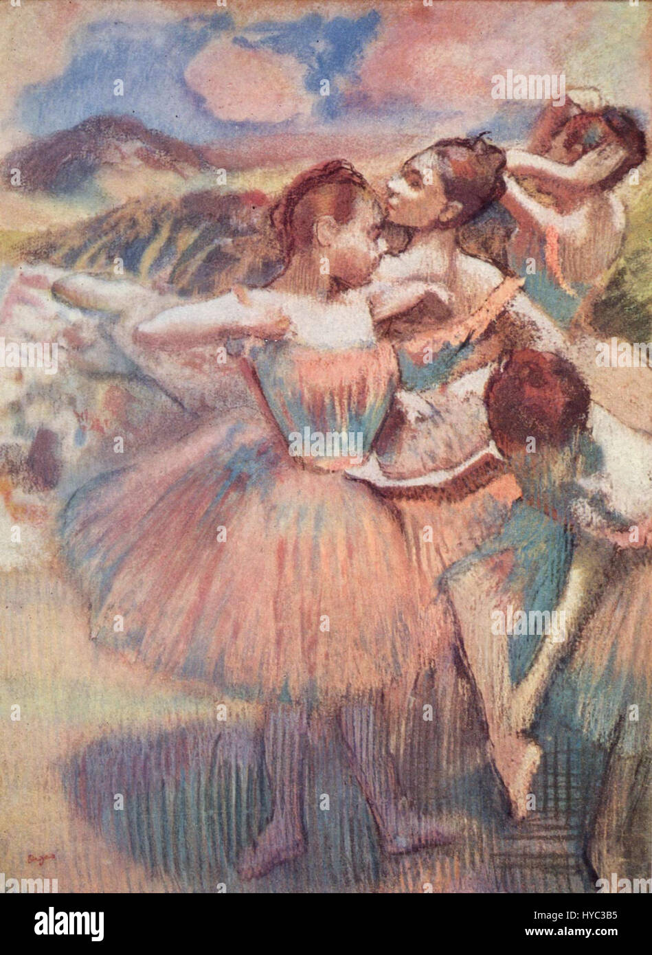 This artwork by Edgar Degas is one of his many depictions of movement ...