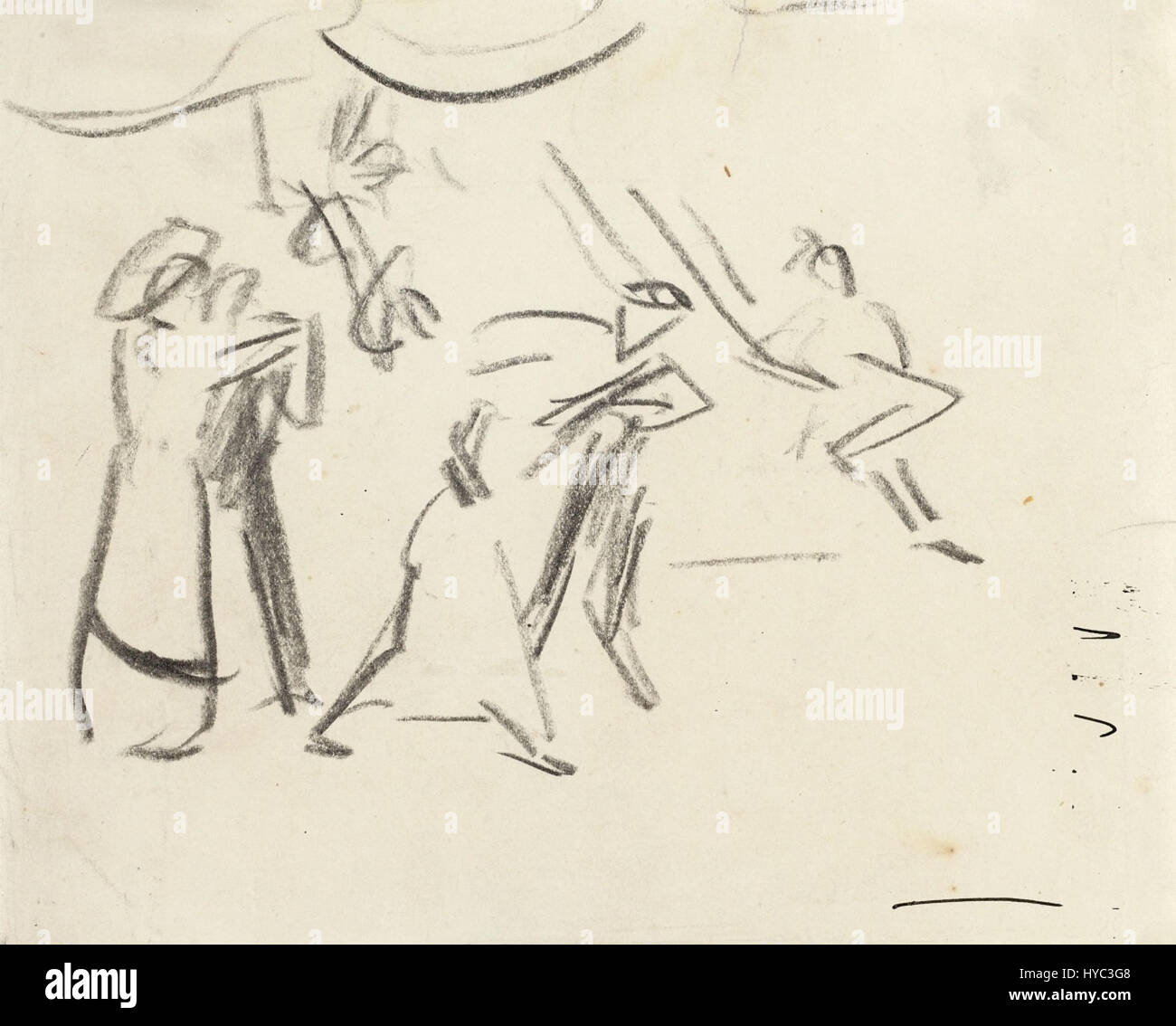 Ernst Ludwig Kirchner’s 'Tanzszene' (Dance Scene) from 1910 captures ...