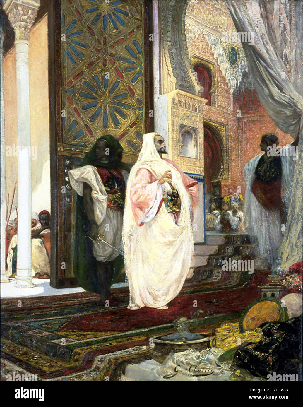*Entering the Harem* by Georges Jules Victor Clairin portrays an exotic ...