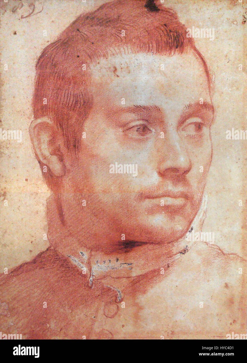 Portrait by Annibale Carracci, an Italian Baroque painter, featuring a ...