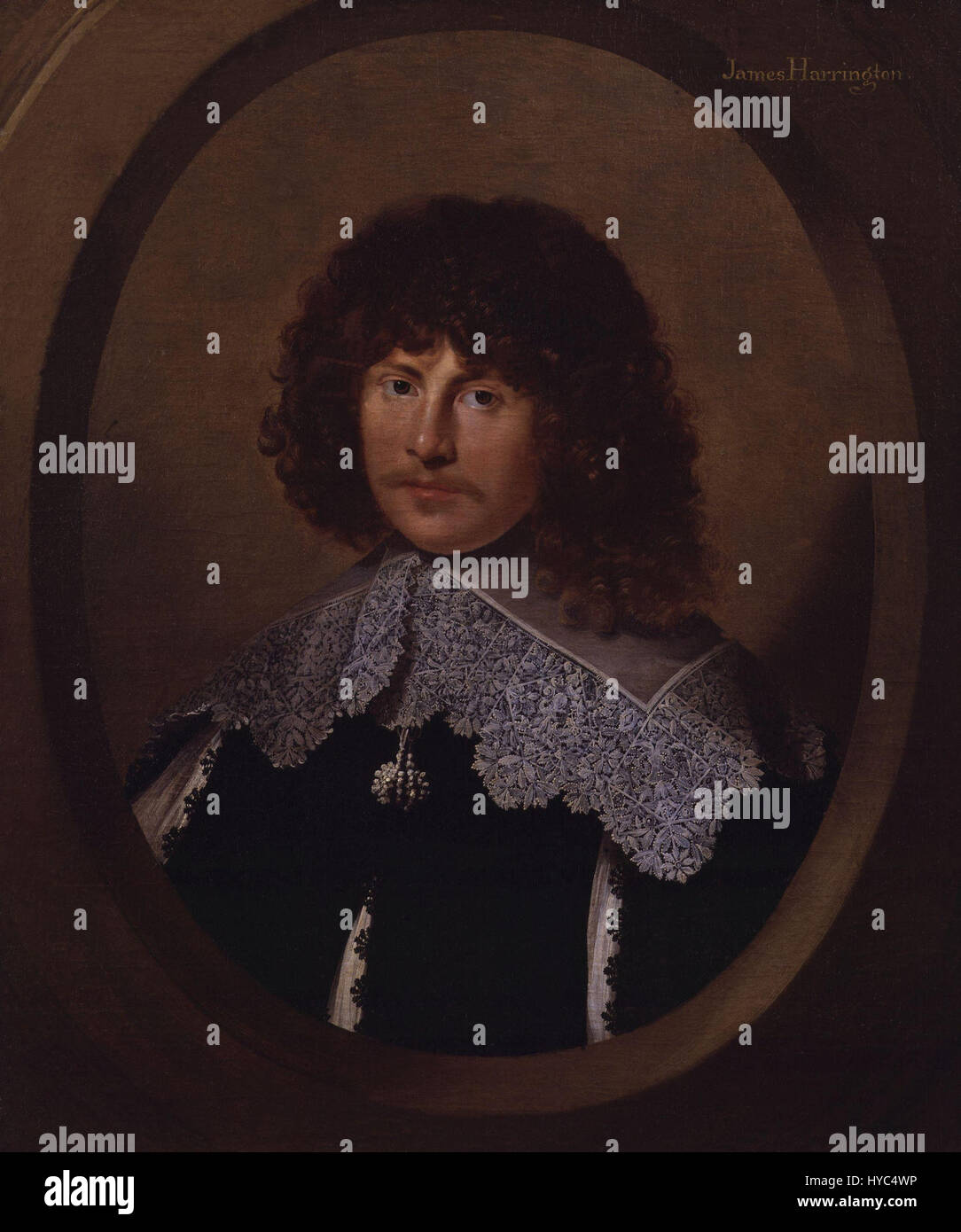 This portrait of James Harrington, a 17th-century English political ...