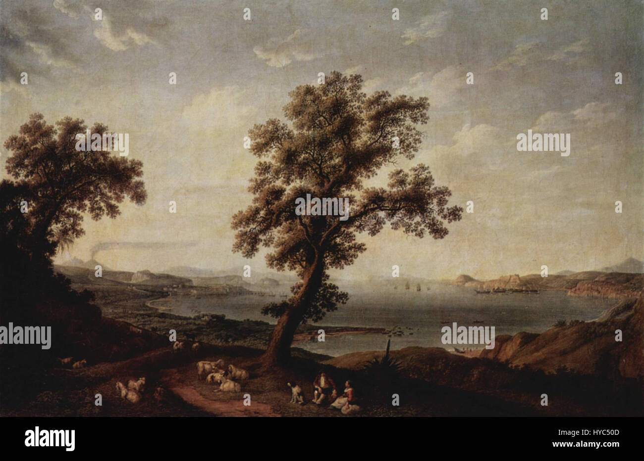 Jacob Philipp Hackert's 001 painting is a detailed landscape that ...