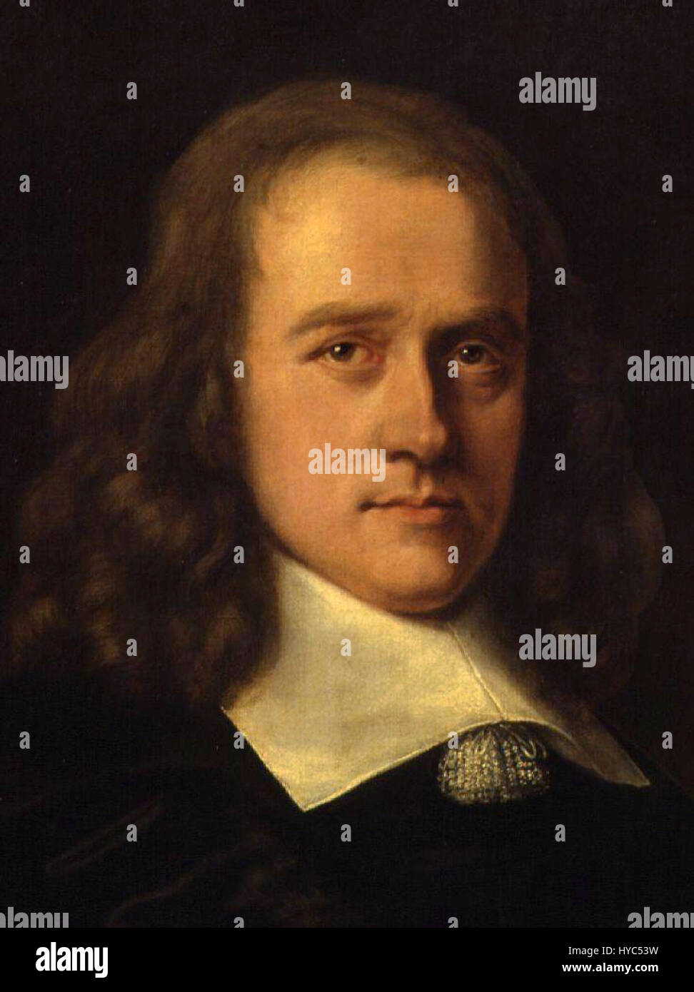 This 17th-century portrait detail of John Thurloe, an English statesman ...