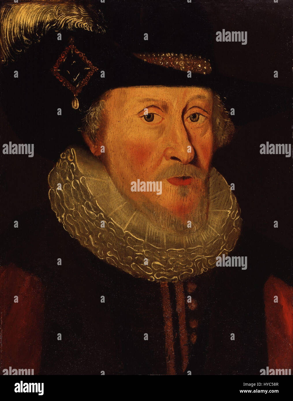 This portrait of King James I of England and VI of Scotland showcases ...