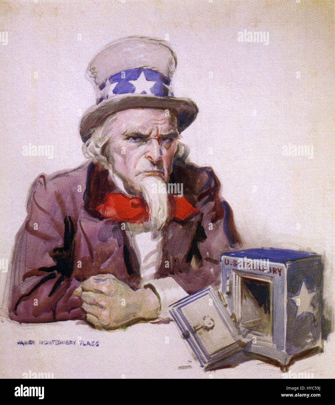 James Montgomery Flagg’s 1920 illustration 'Uncle Sam with Empty ...