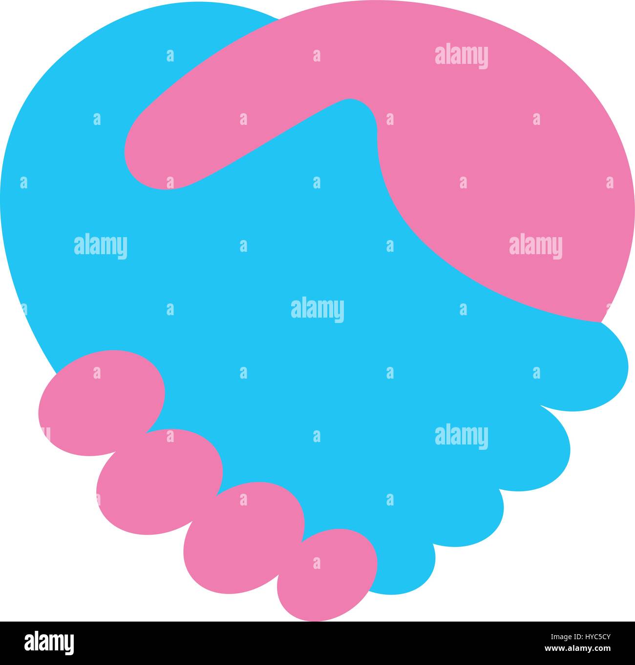 Blue sign handshake symbol icon hi-res stock photography and images - Alamy