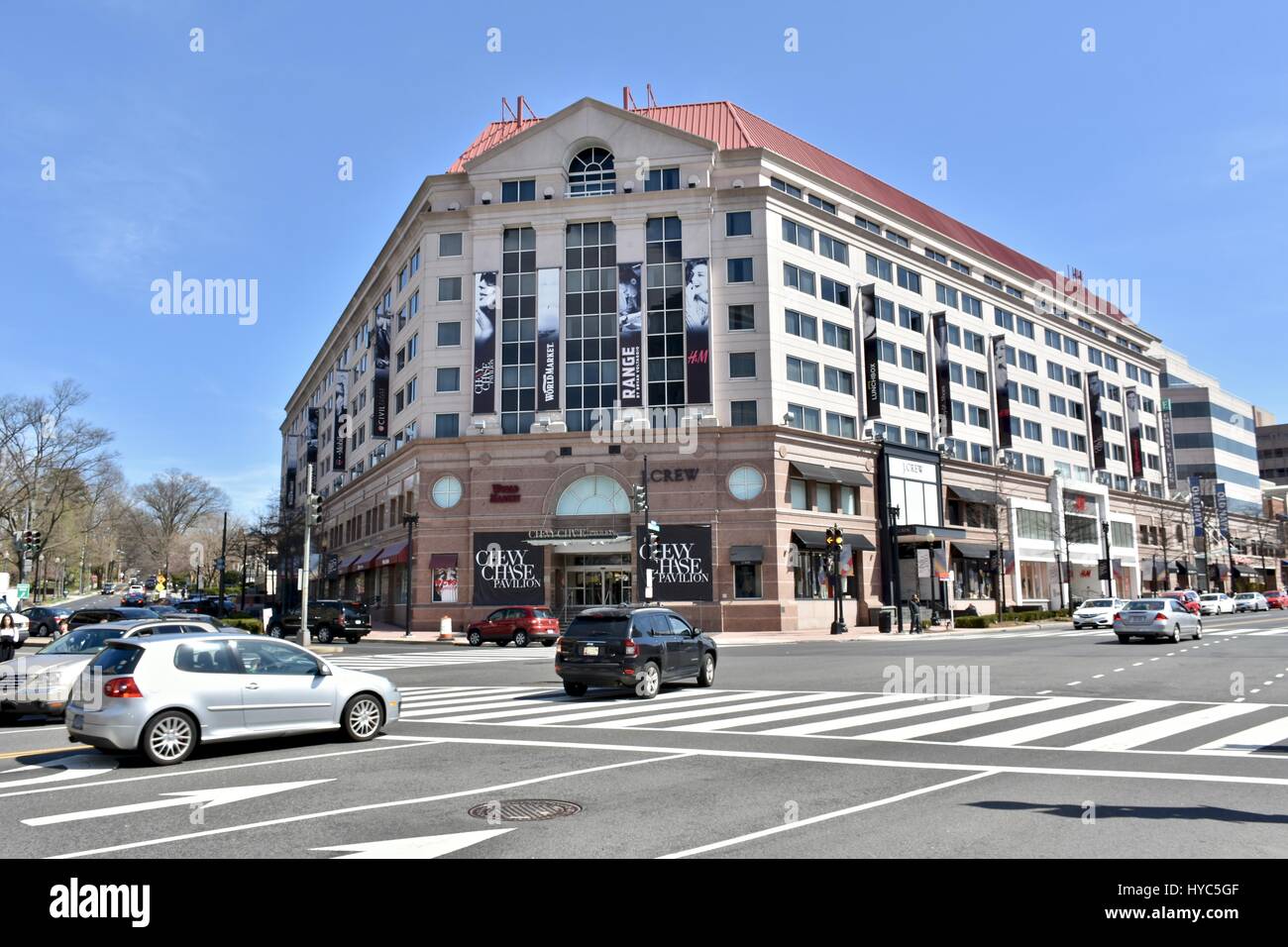 Shopping center at Chevy Chase village Stock Photo - Alamy