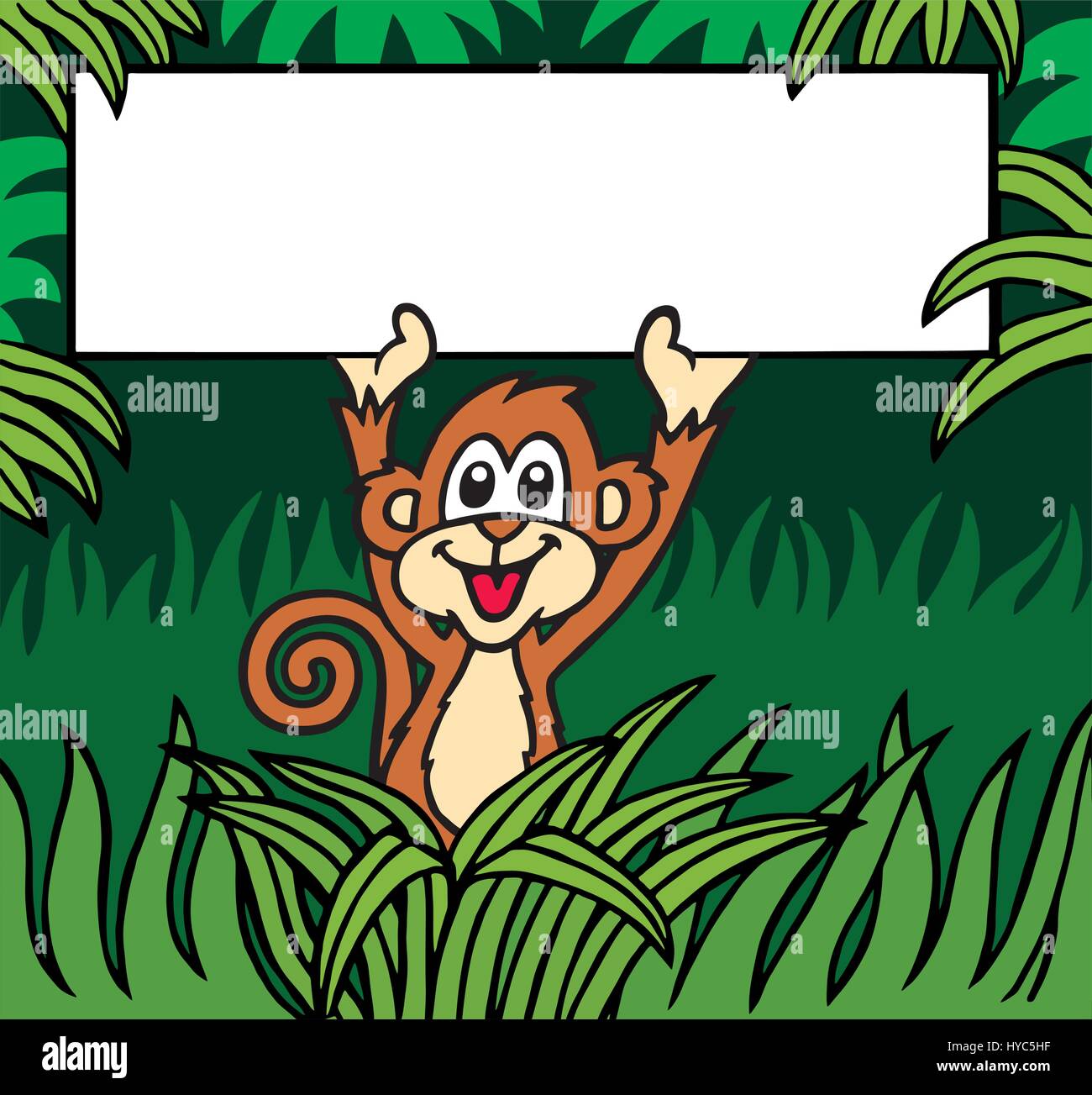 Crazy Cute Monkey. Vector Illustration Stock Vector Image & Art - Alamy