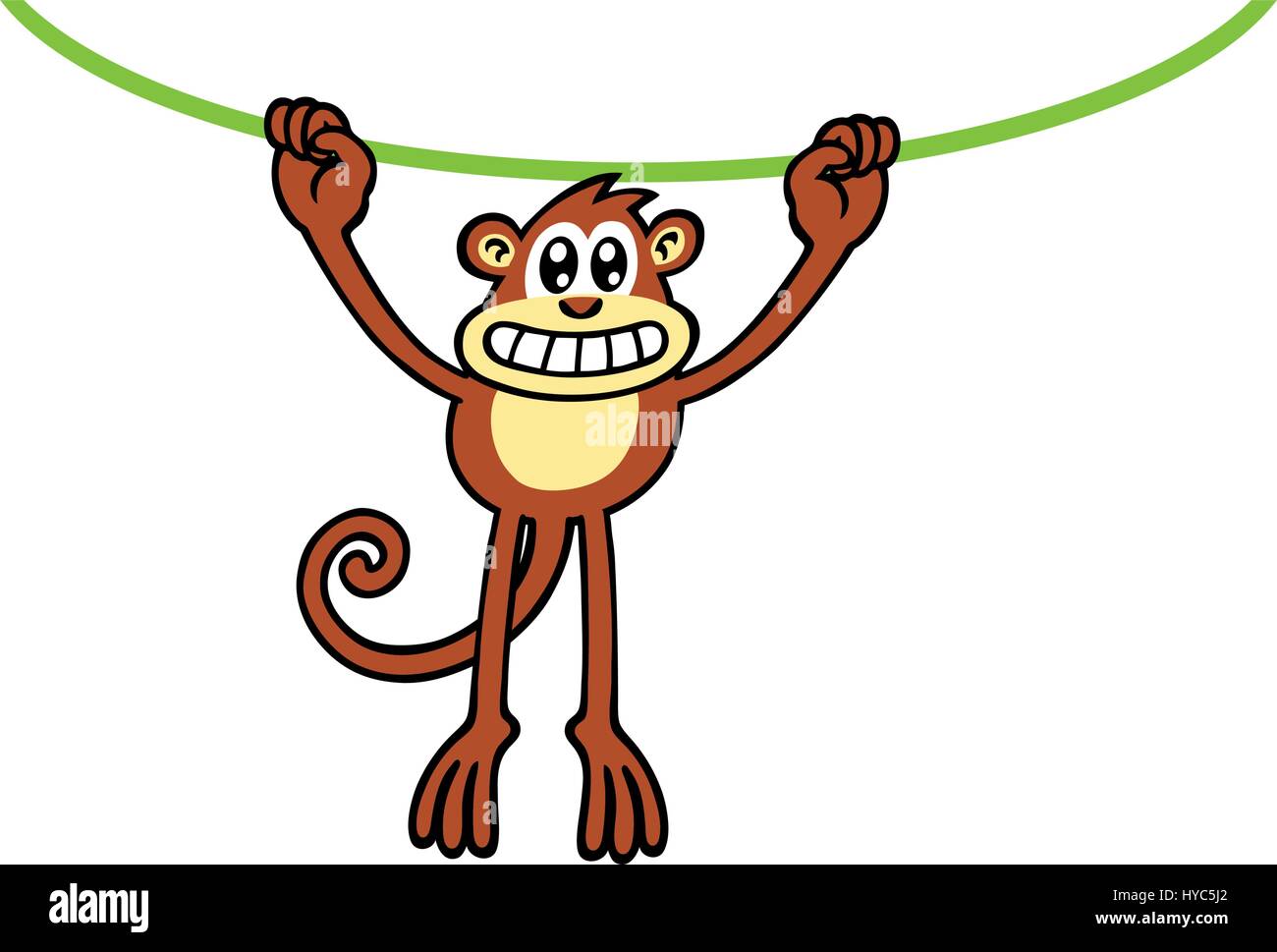 Crazy Cute Monkey. Vector Illustration Stock Vector Image & Art - Alamy