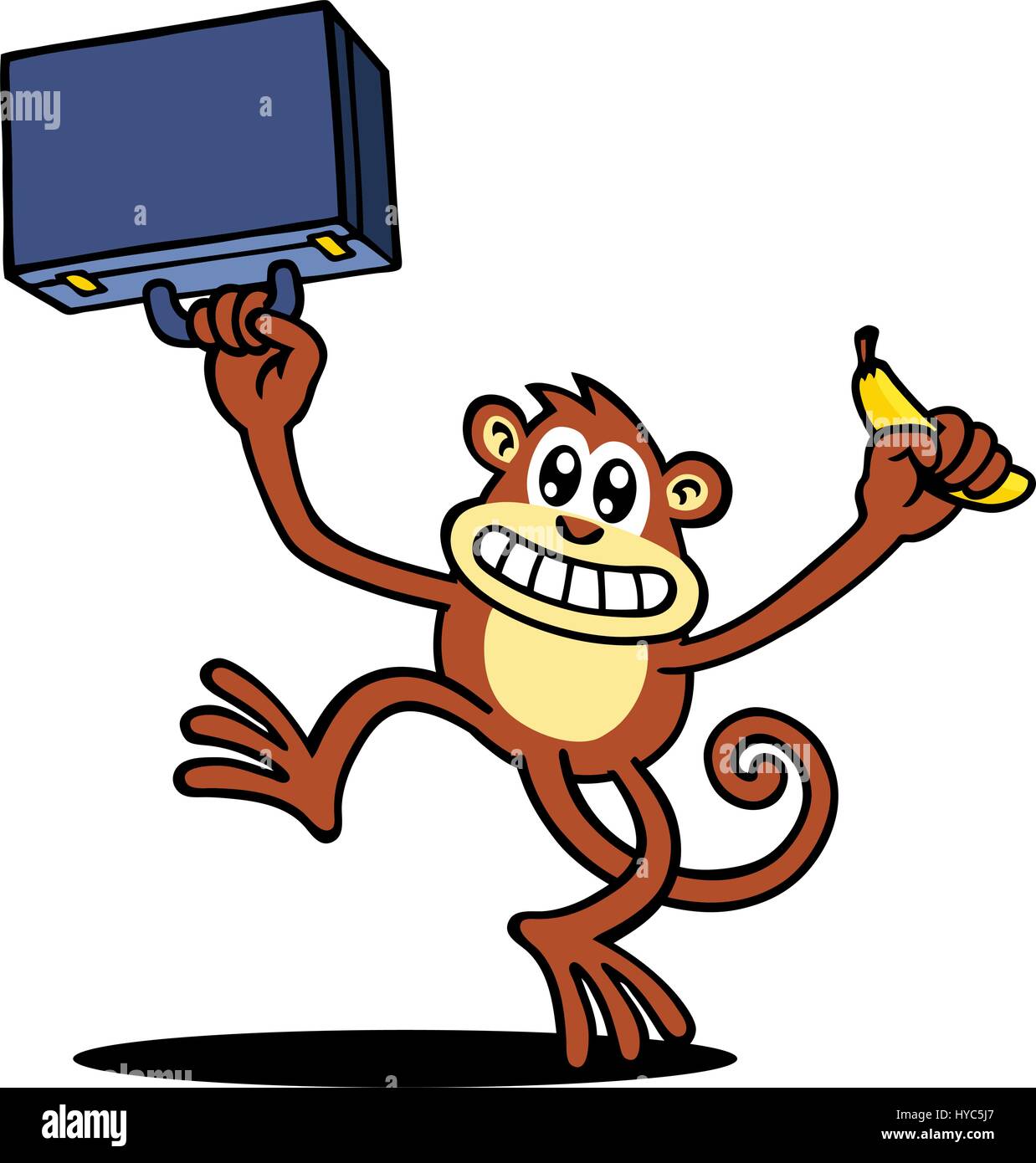 Crazy Cute Monkey. Vector Illustration Stock Vector Image & Art - Alamy