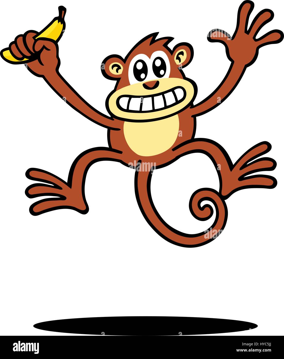 Crazy Cute Monkey. Vector Illustration Stock Vector Image & Art - Alamy