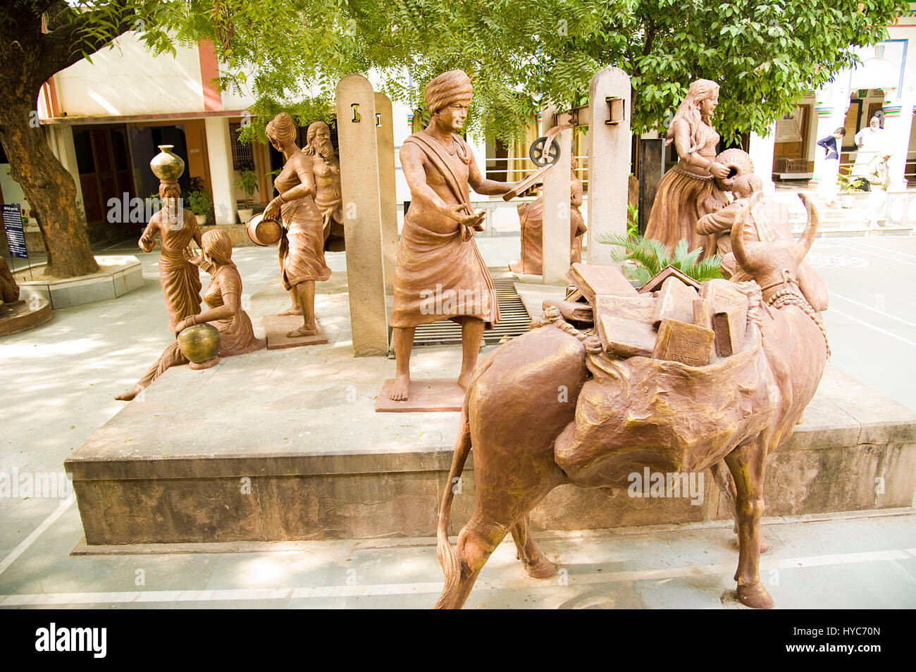 Bronze sculpture in Kabir math, varanasi, uttar pradesh, Asia, India ...