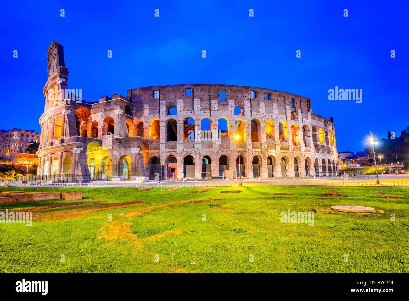Rome, Italy. Colosseum, Coliseum or Coloseo, Flavian Amphitheatre ...