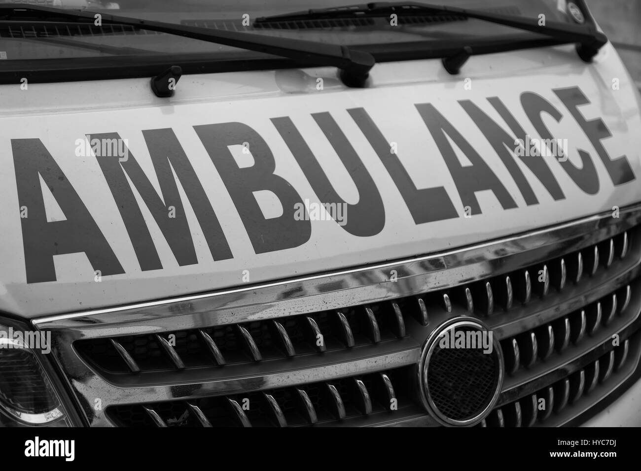 in philippines old dirty bonnet of an ambulance concept of medical care ...
