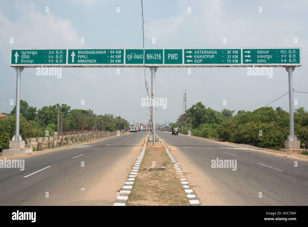 National highway, number 316, konark, orissa, india, asia Stock Photo ...
