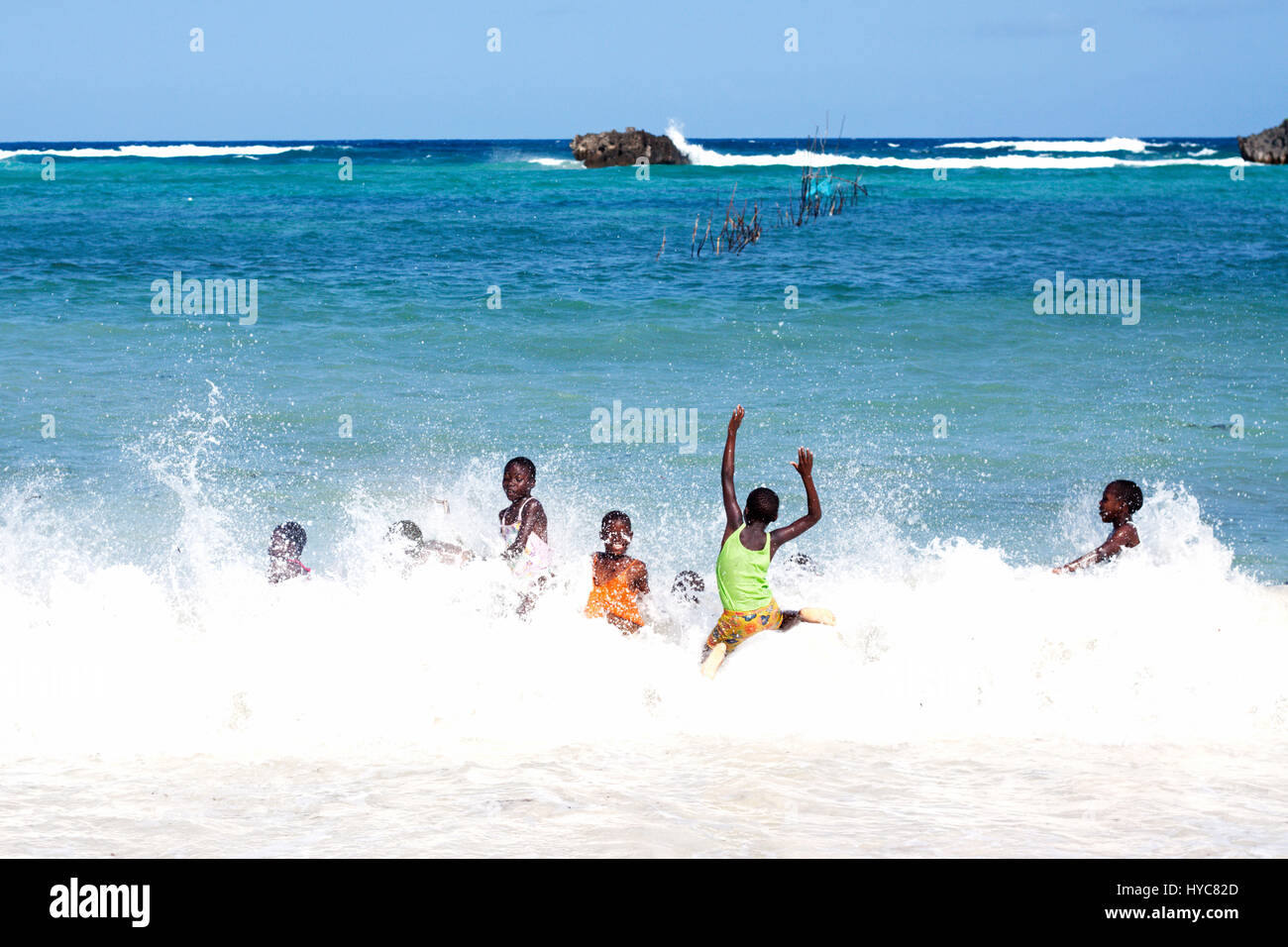 children playing on the beach, watamu, kenya, africa Stock Photo - Alamy