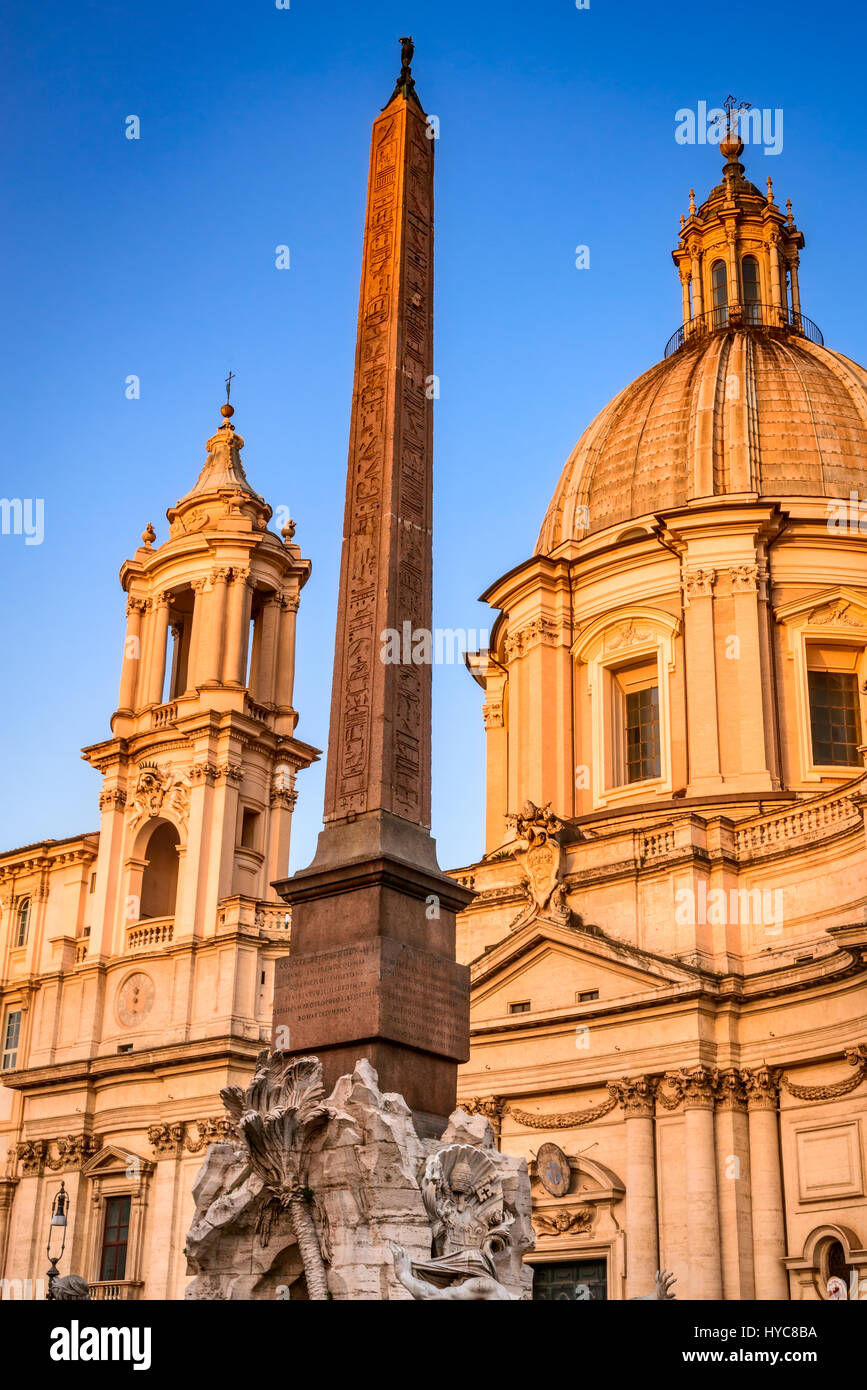 Obelisk and church in rome hi-res stock photography and images - Alamy