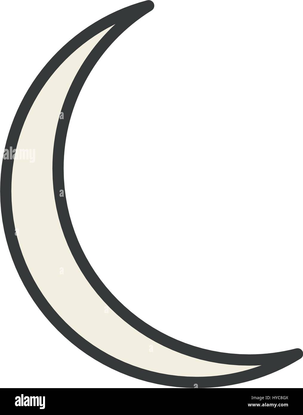 Moon icon illustrated on a white background in vector Stock Vector ...